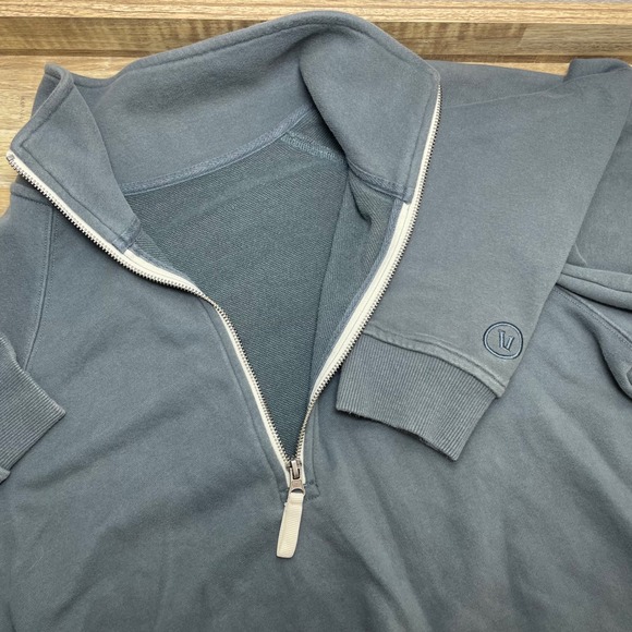 Vuori | Tops | Vuori Sedona Halfzip Pullover Sweatshirt Blue Grey ...